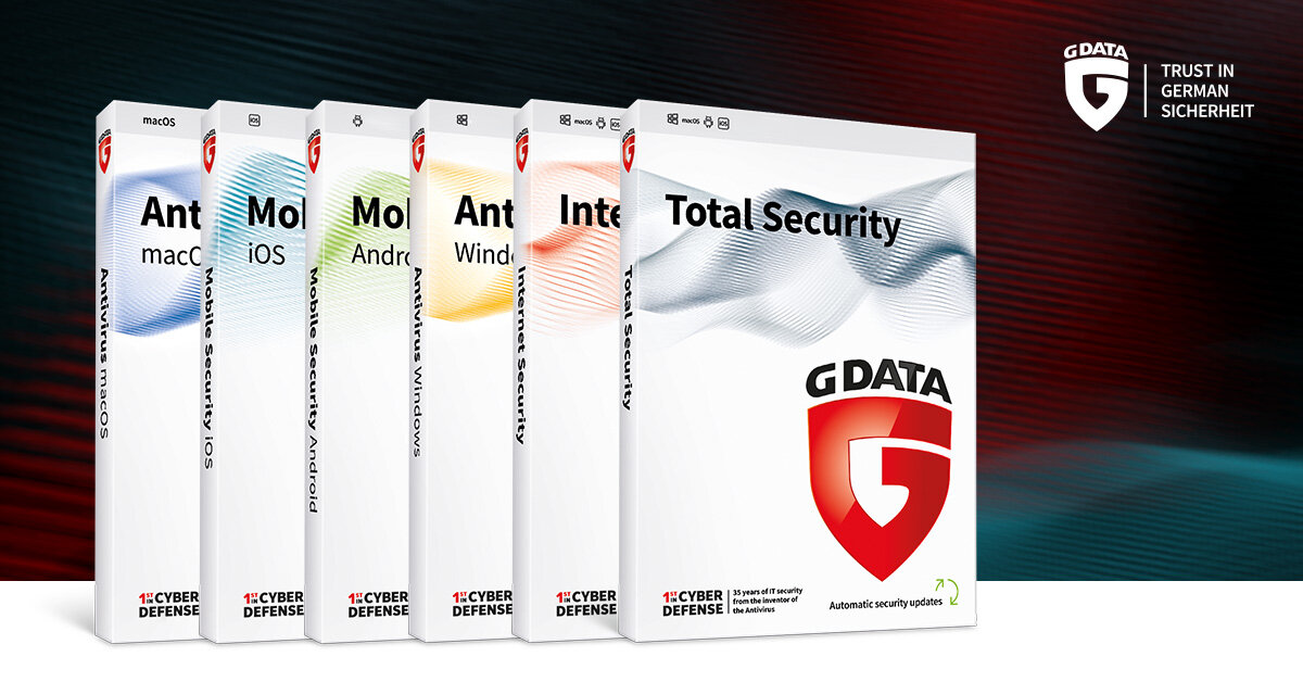 G DATA antivirus software in comparison