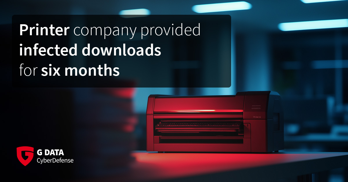Printer company provided infected software downloads for half a year